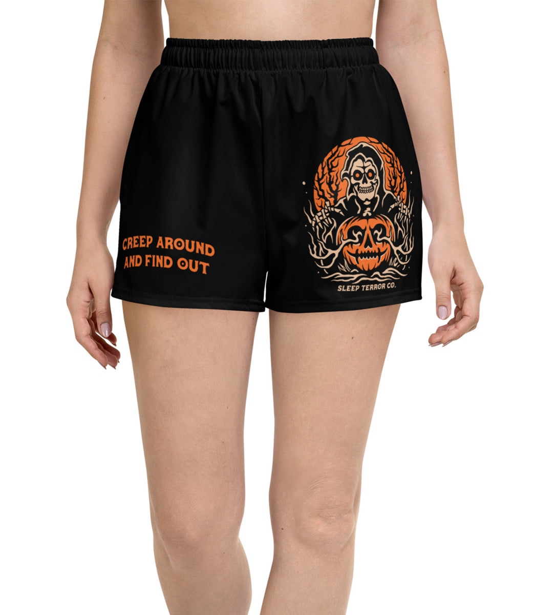 Creep Around Womens Gym Shorts – Sleep Terror Clothing