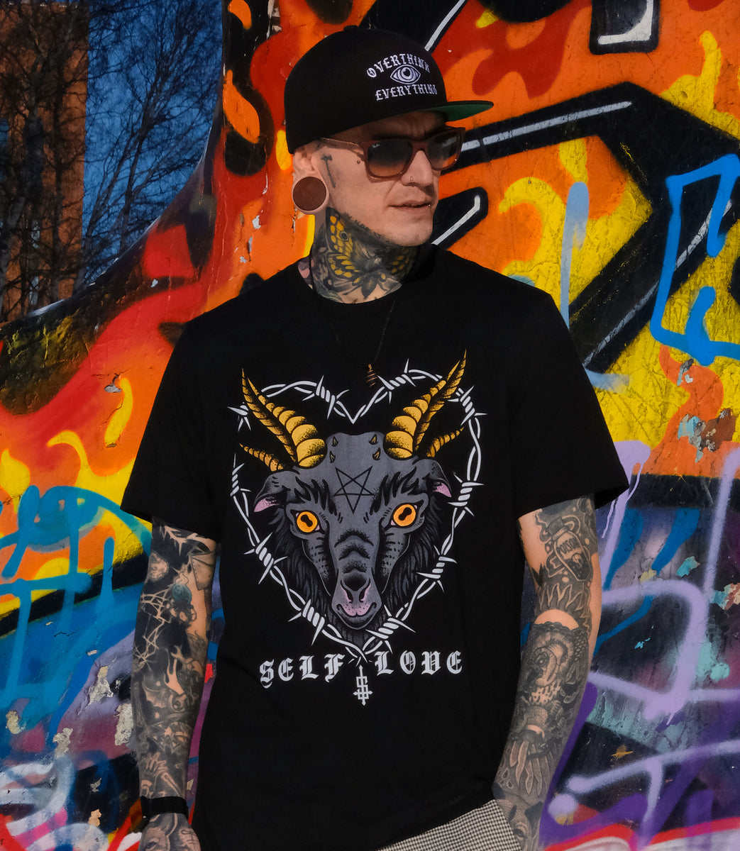 Self-Love Baphomet T-shirt | Sleep Terror Co. Occult & Tattoo Clothing ...